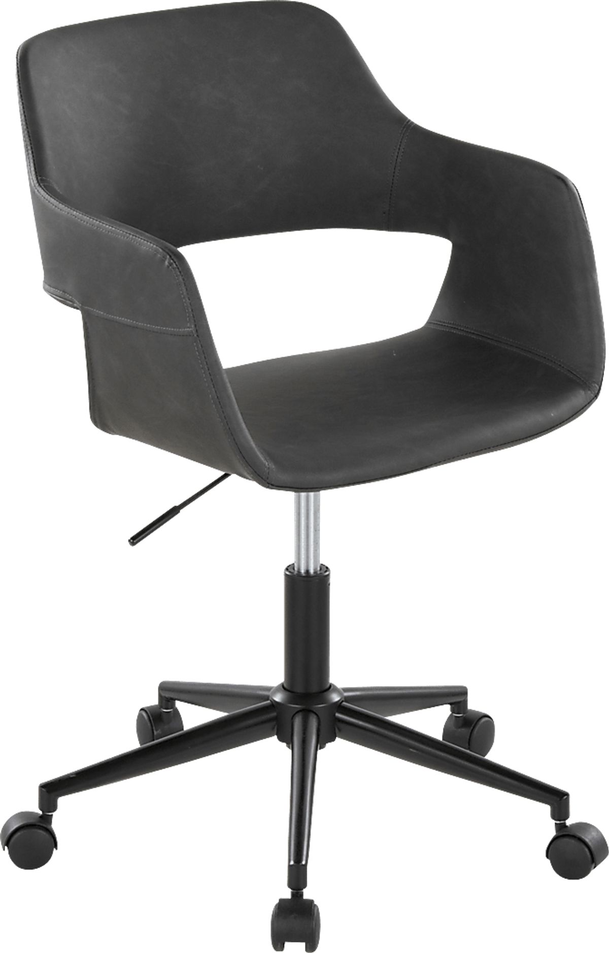 Whisp II Black Black,Colors Gray Polyurethane Fabric Desk Chair | Rooms ...