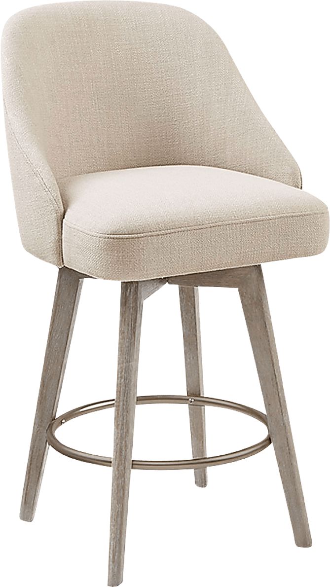 Whitborne Gray Sand Beige Swivel Barstool - Rooms To Go