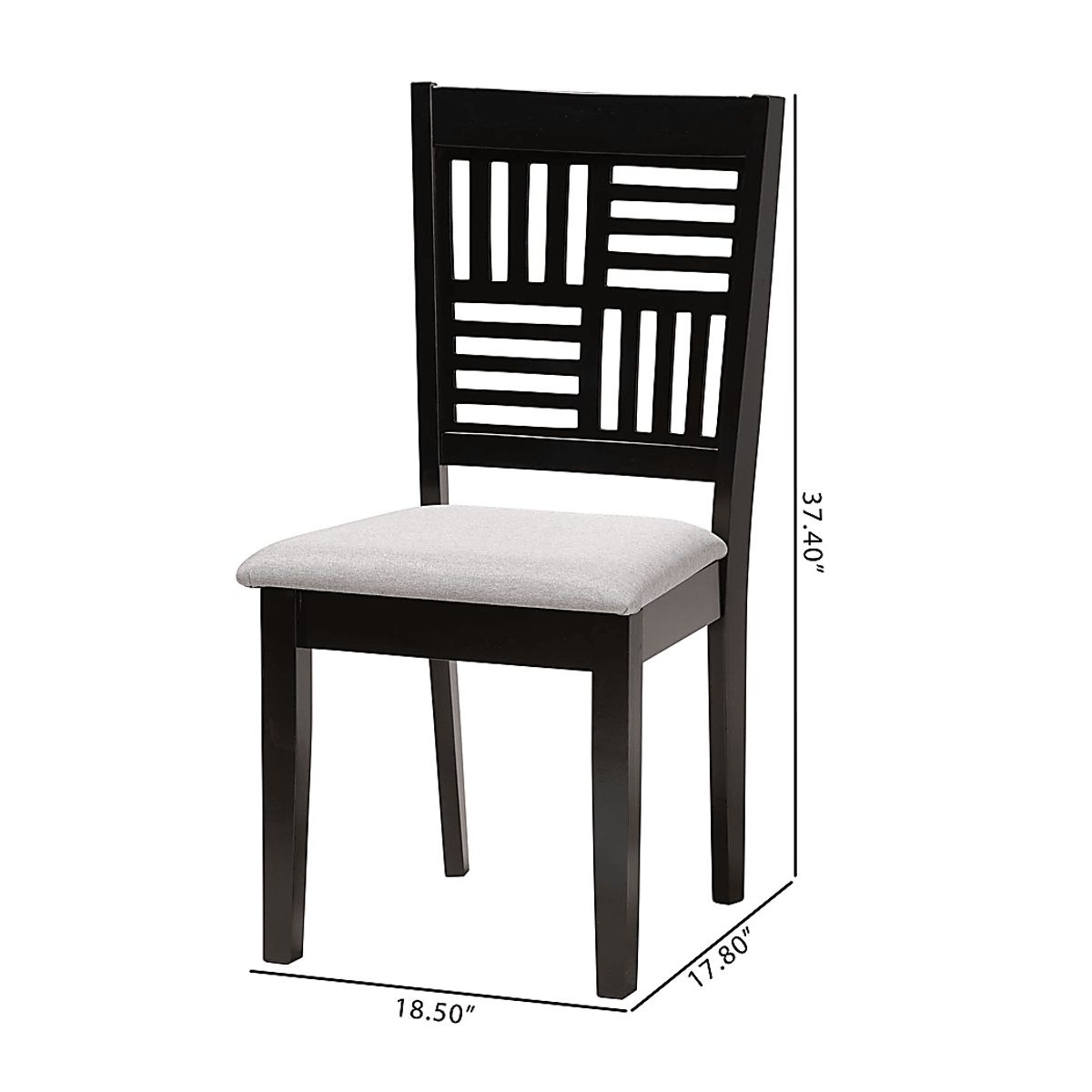 Whitla Gray Polyester Fabric Dining Chair, Set Of 2 | Rooms to Go