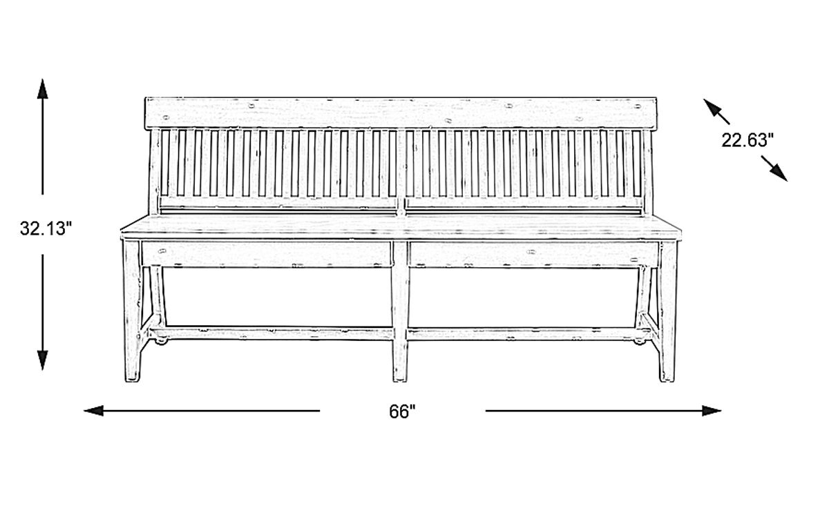 Wicklow Hills Blue Colors Bench | Rooms to Go