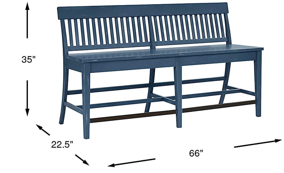 Wicklow Hills Blue Colors Counter Height Bench | Rooms to Go