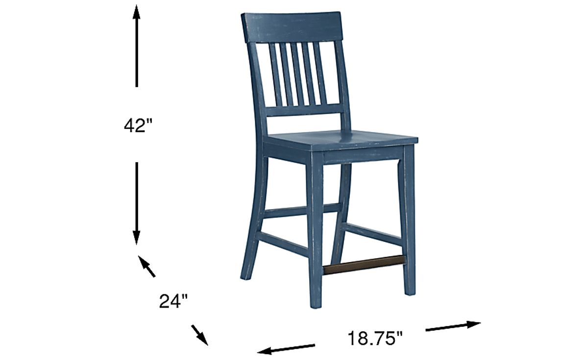 Wicklow Hills Blue Colors Barstool | Rooms to Go
