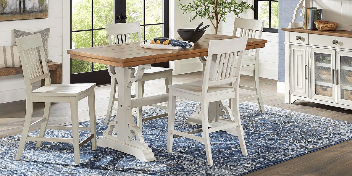 Wicklow Hills 5 Pc White Colors,White Dining Room Set With Dining Table ...