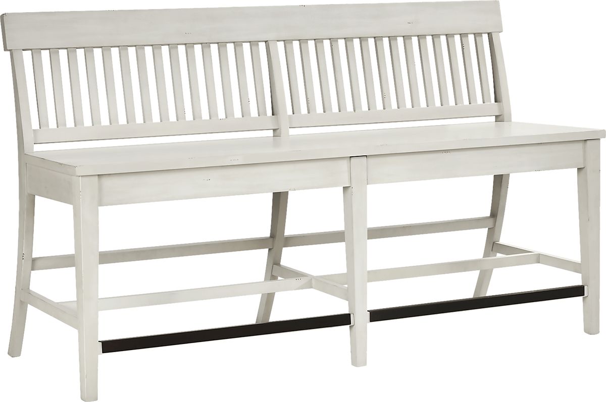Wicklow Hills White Colors,White Counter Height Bench | Rooms to Go