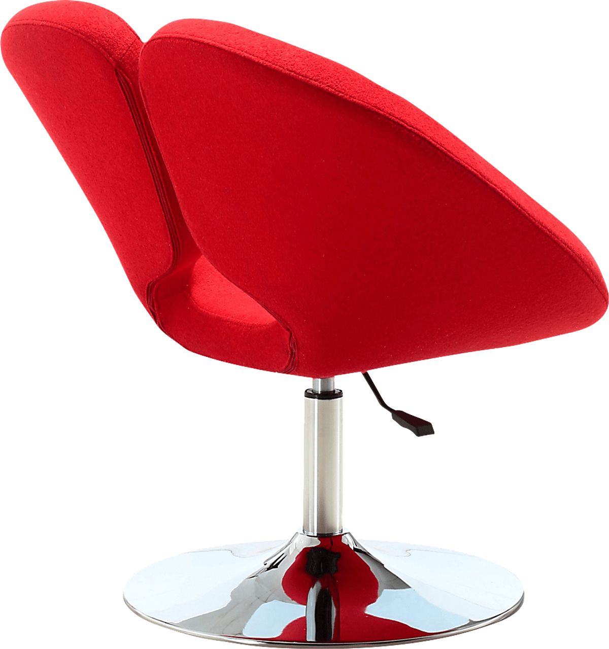 Widbey Red Wool Fabric Swivel Accent Chair | Rooms to Go
