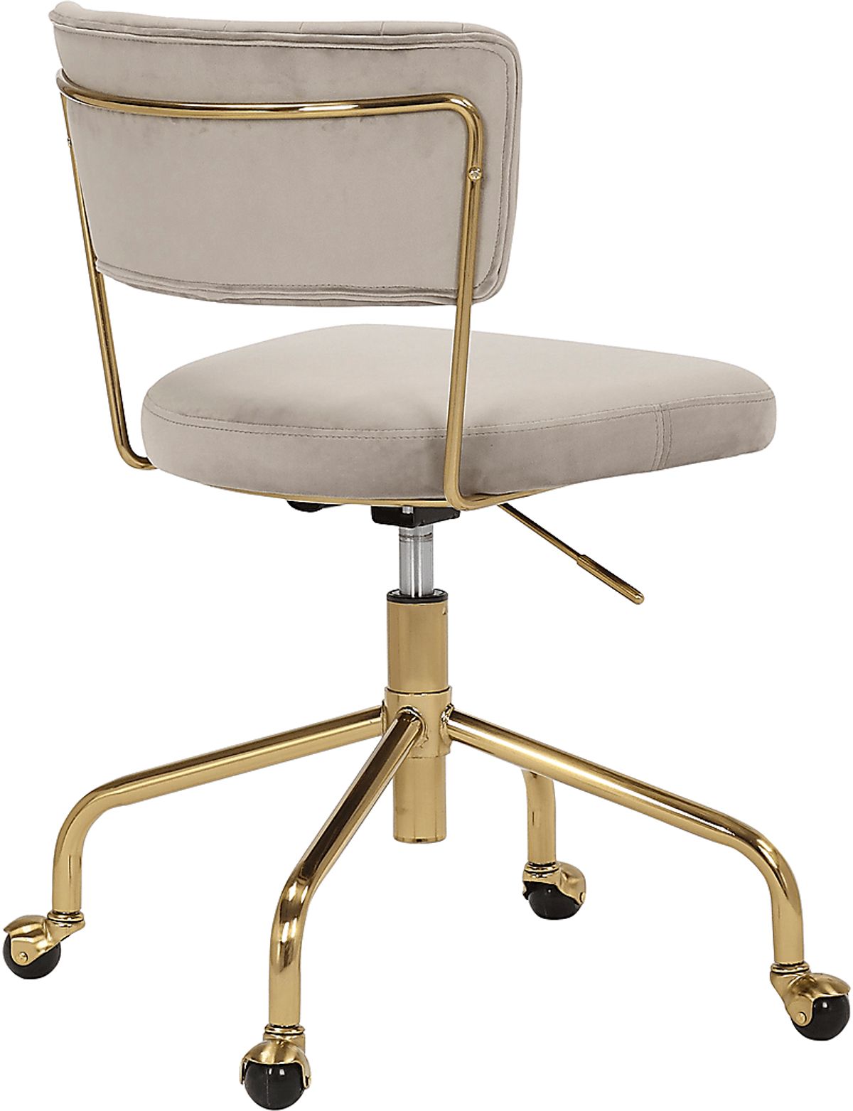 Wideman Silver Gray Velvet Plush Office Chair | Rooms to Go