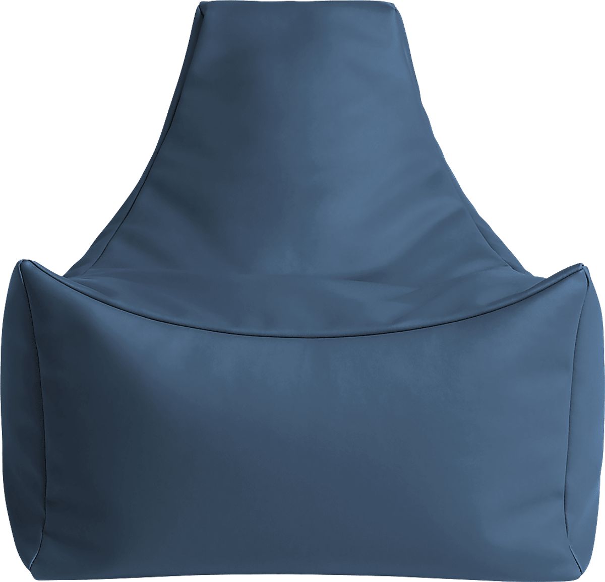 Wilfy Blue Vinyl Fabric Small Bean Bag Chair | Rooms to Go