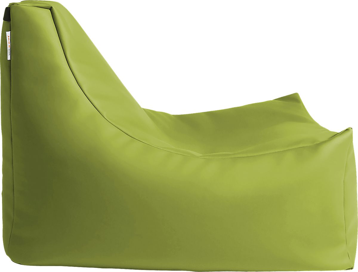 Wilfy Green Vinyl Fabric Small Bean Bag Chair | Rooms to Go