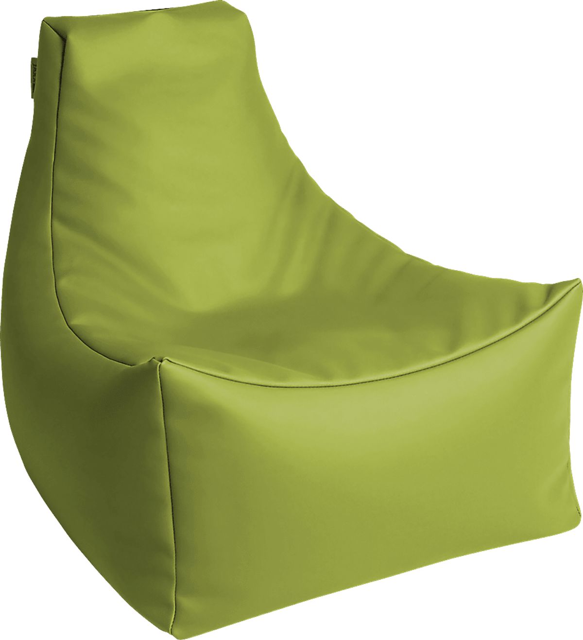 Wilfy Green Vinyl Fabric Small Bean Bag Chair | Rooms to Go
