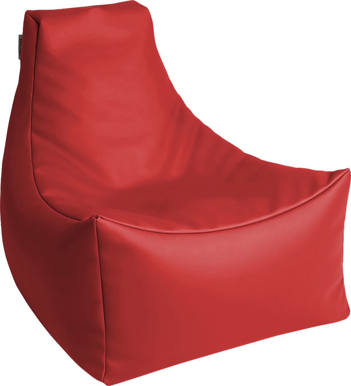 Wilfy Red Vinyl Fabric Small Bean Bag Chair | Rooms to Go