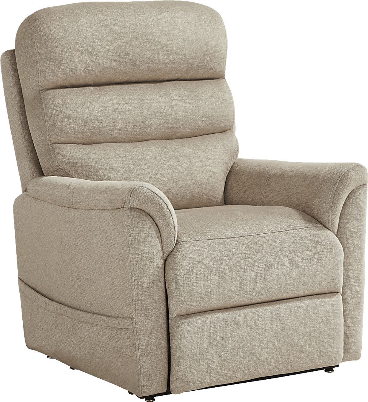 Willeta Beige Microfiber Power Lift Recliner | Rooms to Go