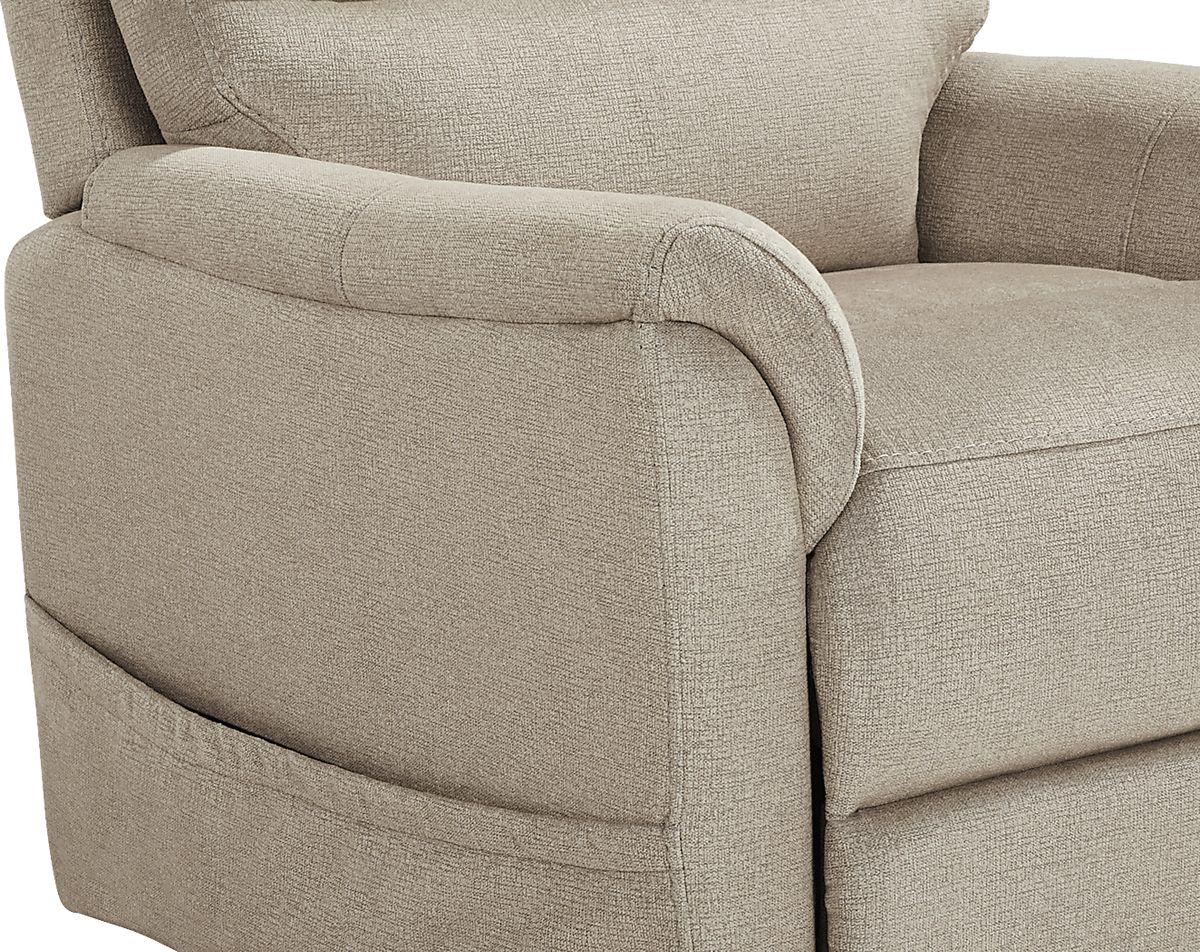 Willeta Beige Microfiber Power Lift Recliner | Rooms to Go