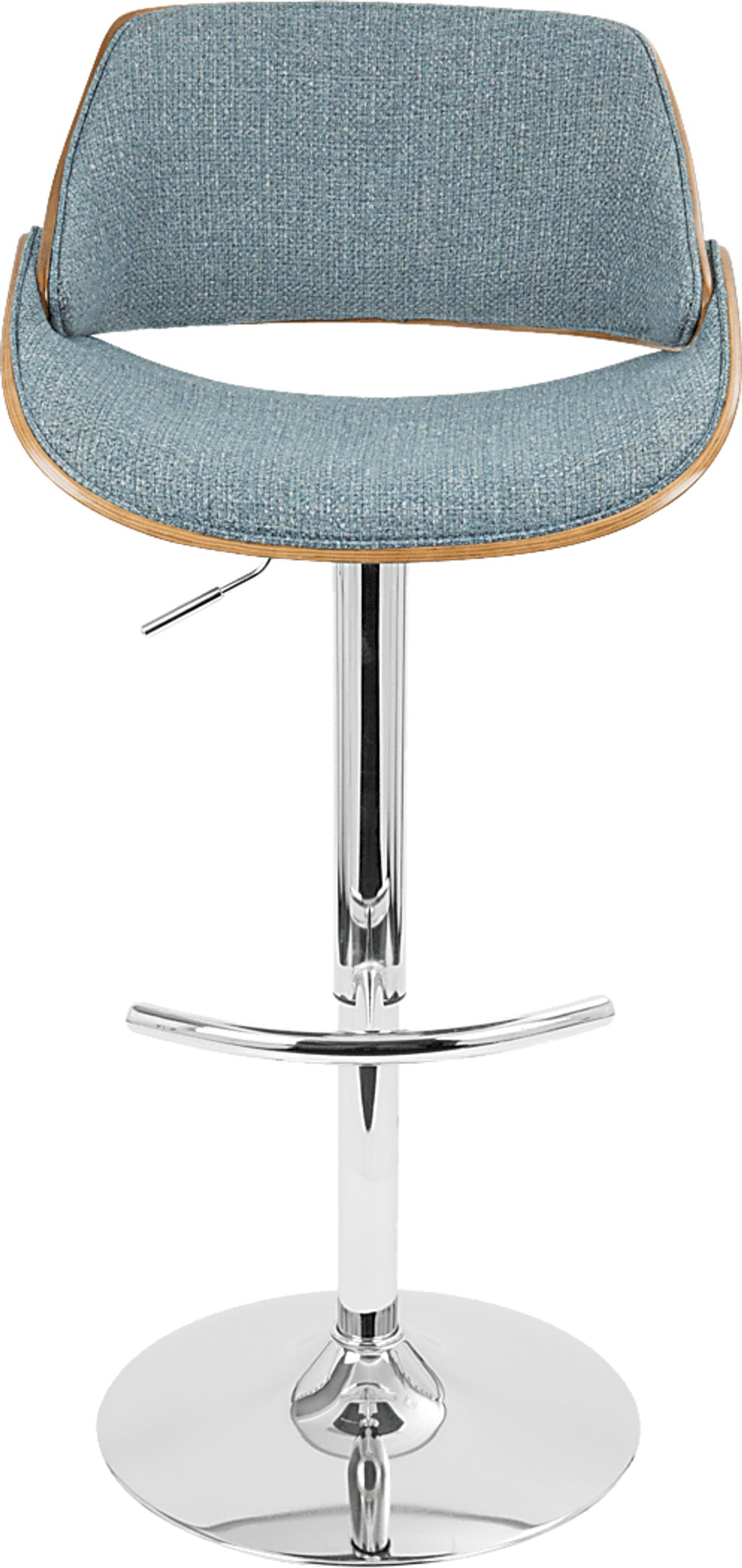 Willmann Chrome Metal Blue Polyester Fabric Adjustable,Swivel Bar ...