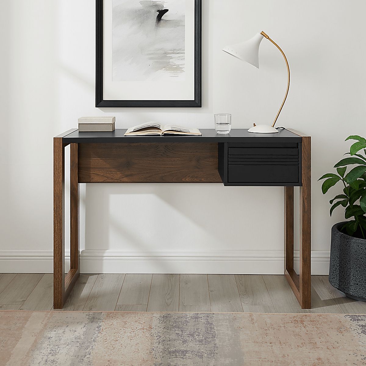 Willshire Walnut Dark Wood Desk | Rooms to Go