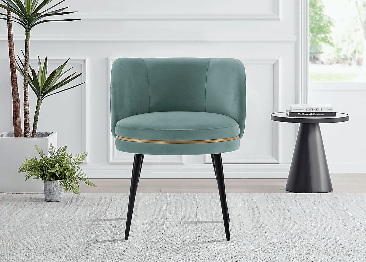 Wilogreen Green Velvet Plush Dining Chair | Rooms to Go