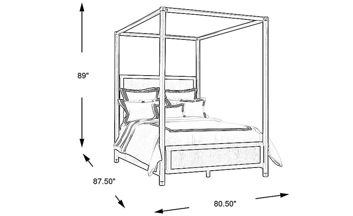 Drew & Jonathan Wilshire Merlot Dark Wood 3 Pc King Canopy Bed | Rooms ...