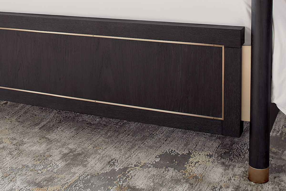 Drew & Jonathan Wilshire Merlot Dark Wood 3 Pc Queen Canopy Bed | Rooms ...