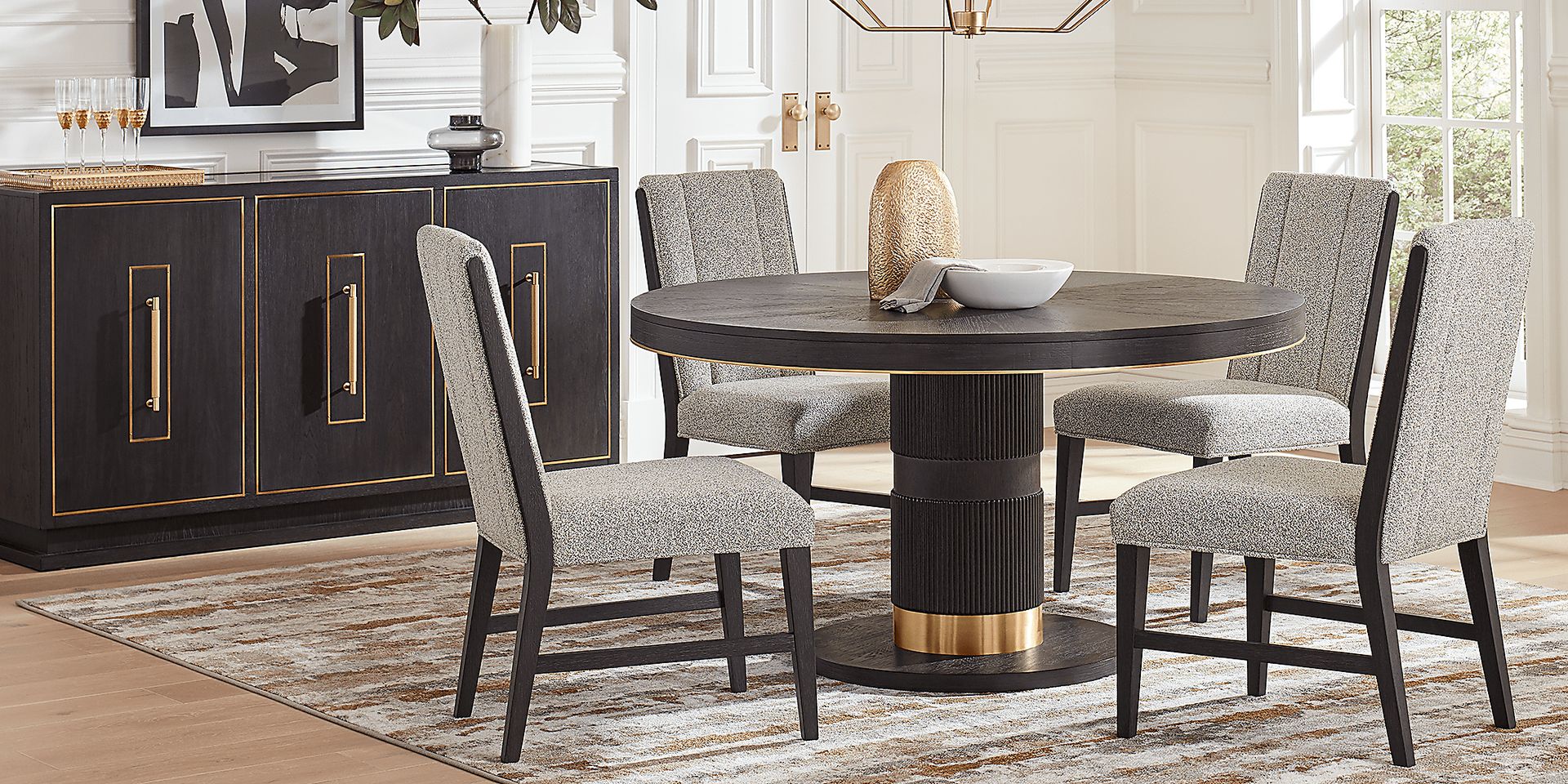 Drew Jonathan Wilshire Merlot Dark Wood Dining Table Rooms to Go
