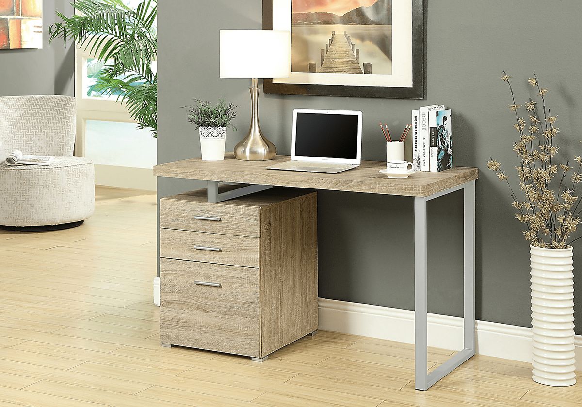 Windmier Natural Light Wood Desk | Rooms to Go