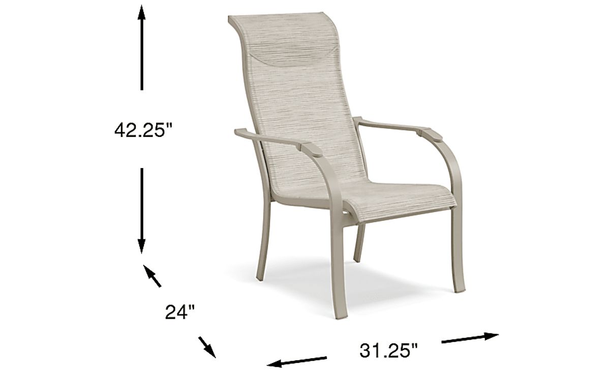 Windy Isle Sand Light Wood Aluminum Outdoor Arm Chair | Rooms to Go