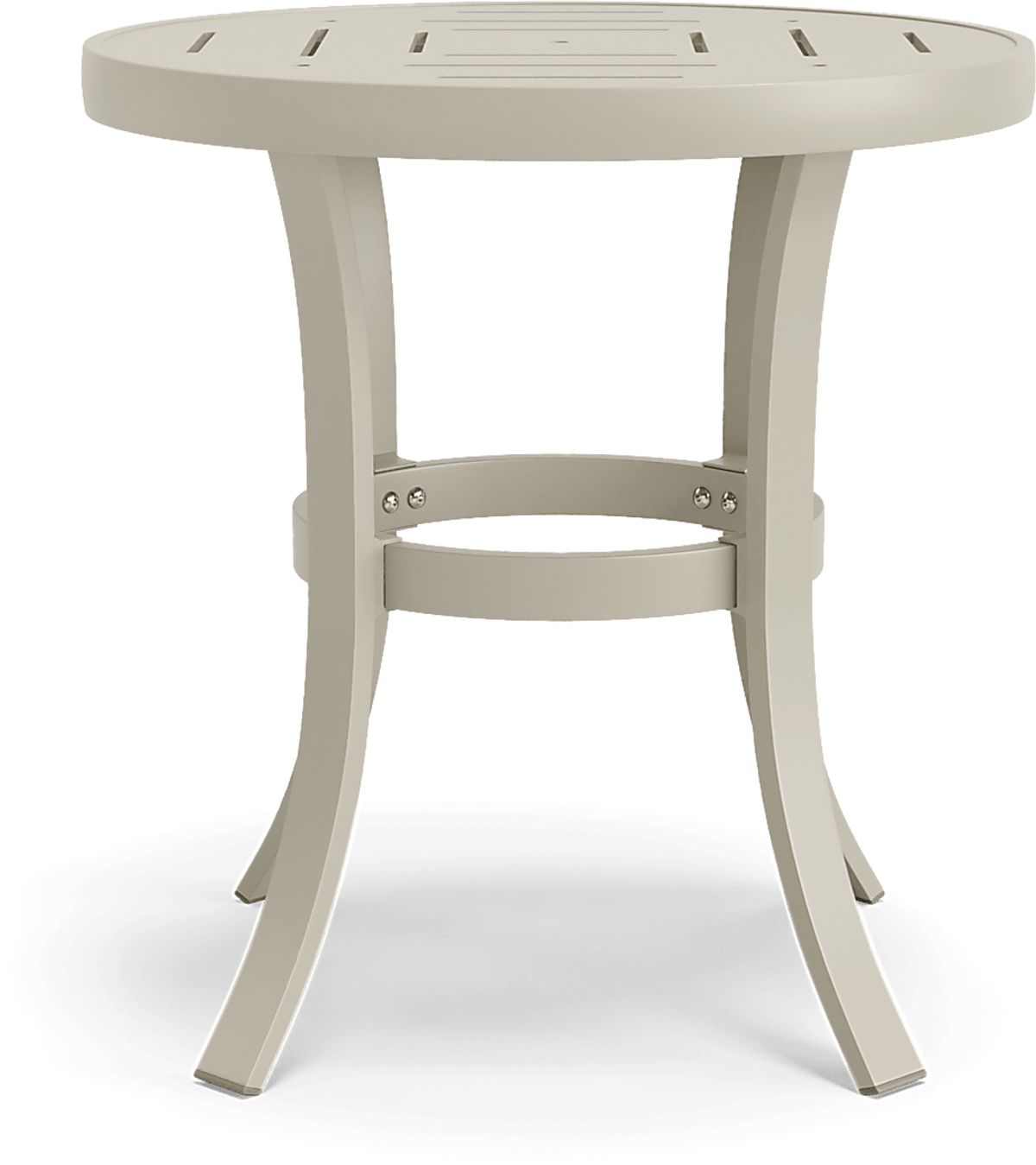 Windy Isles 7 Pc Sand Light Wood Beige Aluminum Outdoor Seating Set ...