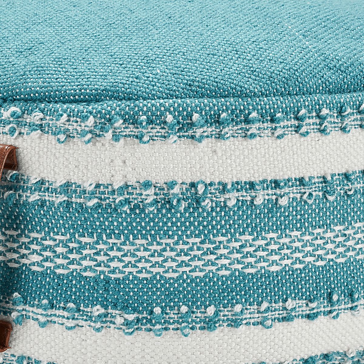Windybay Turquoise Blue Outdoor Pouf | Rooms to Go