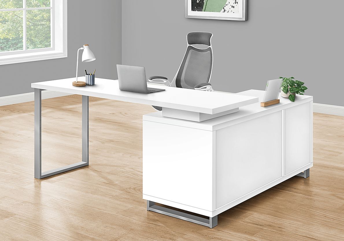Winfair White Desk - Rooms To Go