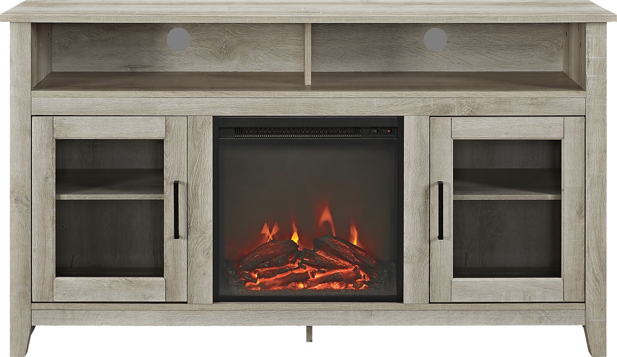 Winfield Trace White Colors,White Firebox Console | Rooms to Go