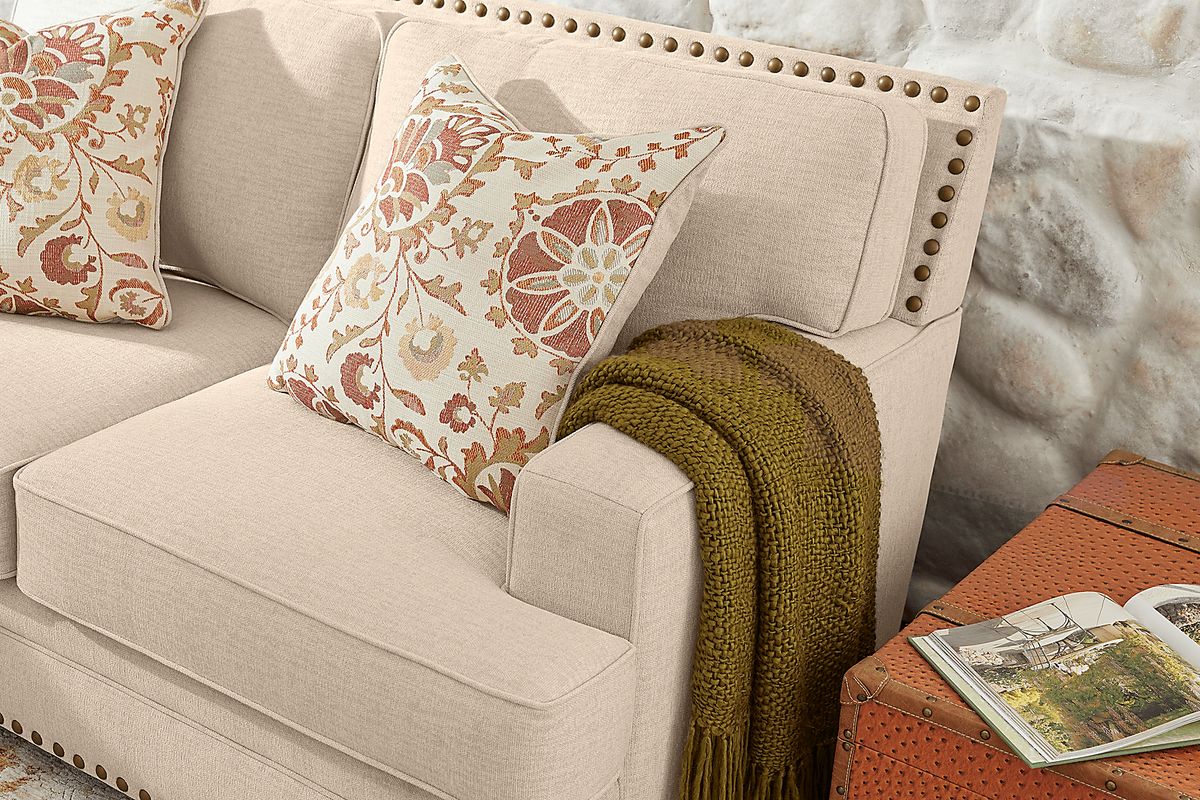 Winsborough 7 Pc Beige Woven Premium Sleeper Living Room Set With ...