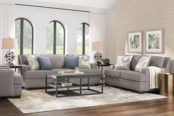 Gray Living Room Furniture Sets (Sofa & Loveseat)﻿
