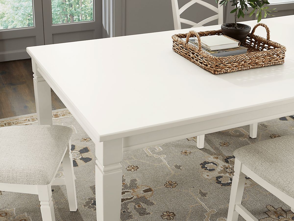 Winslow 5 Pc White Colors,White Beige Dining Room Set With Dining Table ...