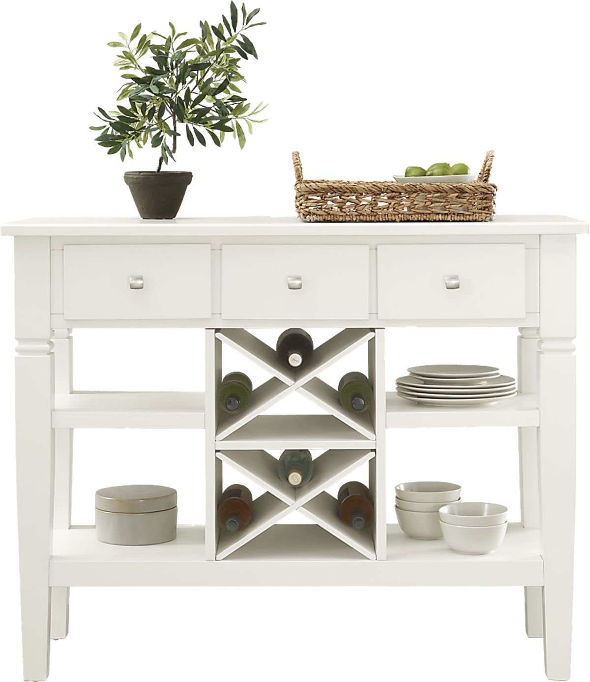 Winslow White Colors,White Server | Rooms to Go
