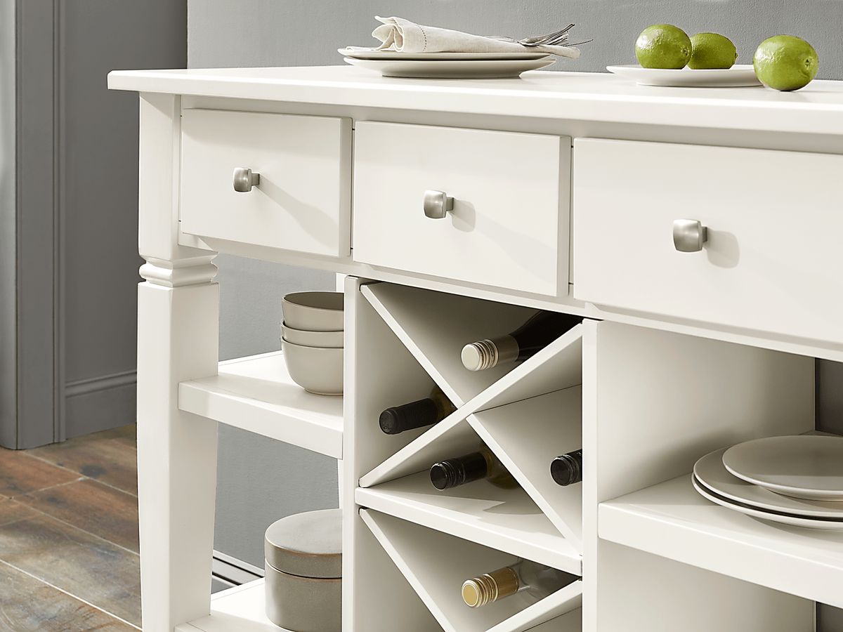 Winslow White Colors,White Server | Rooms to Go