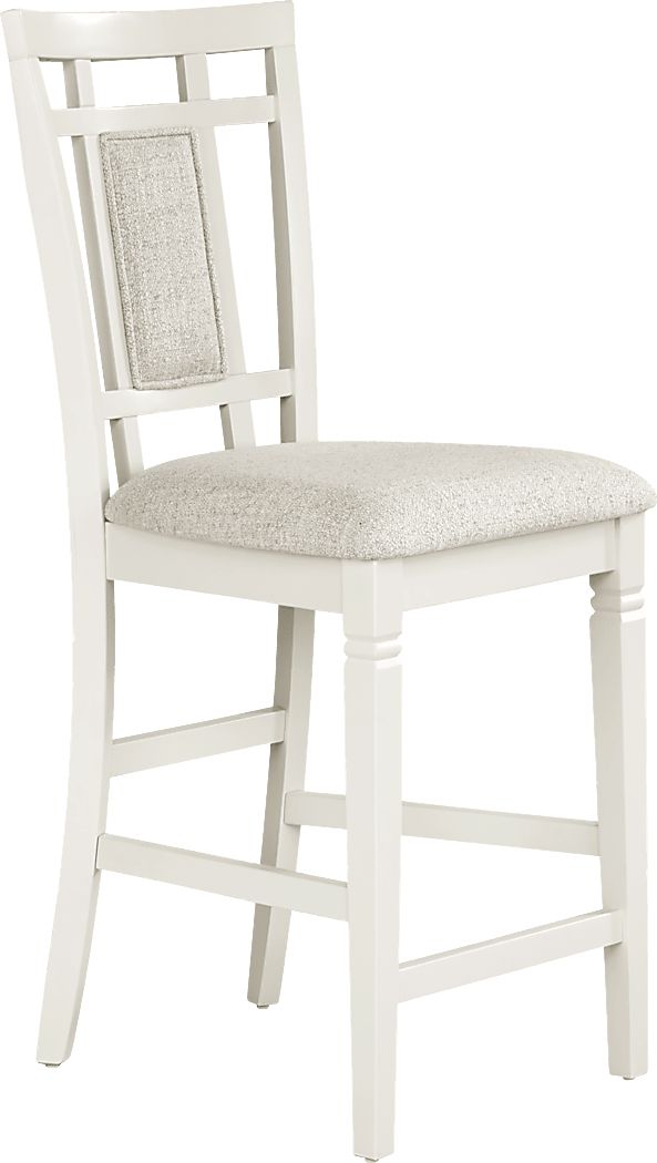 Winslow White Colors,White Upholstered Counter Height Stool | Rooms to Go