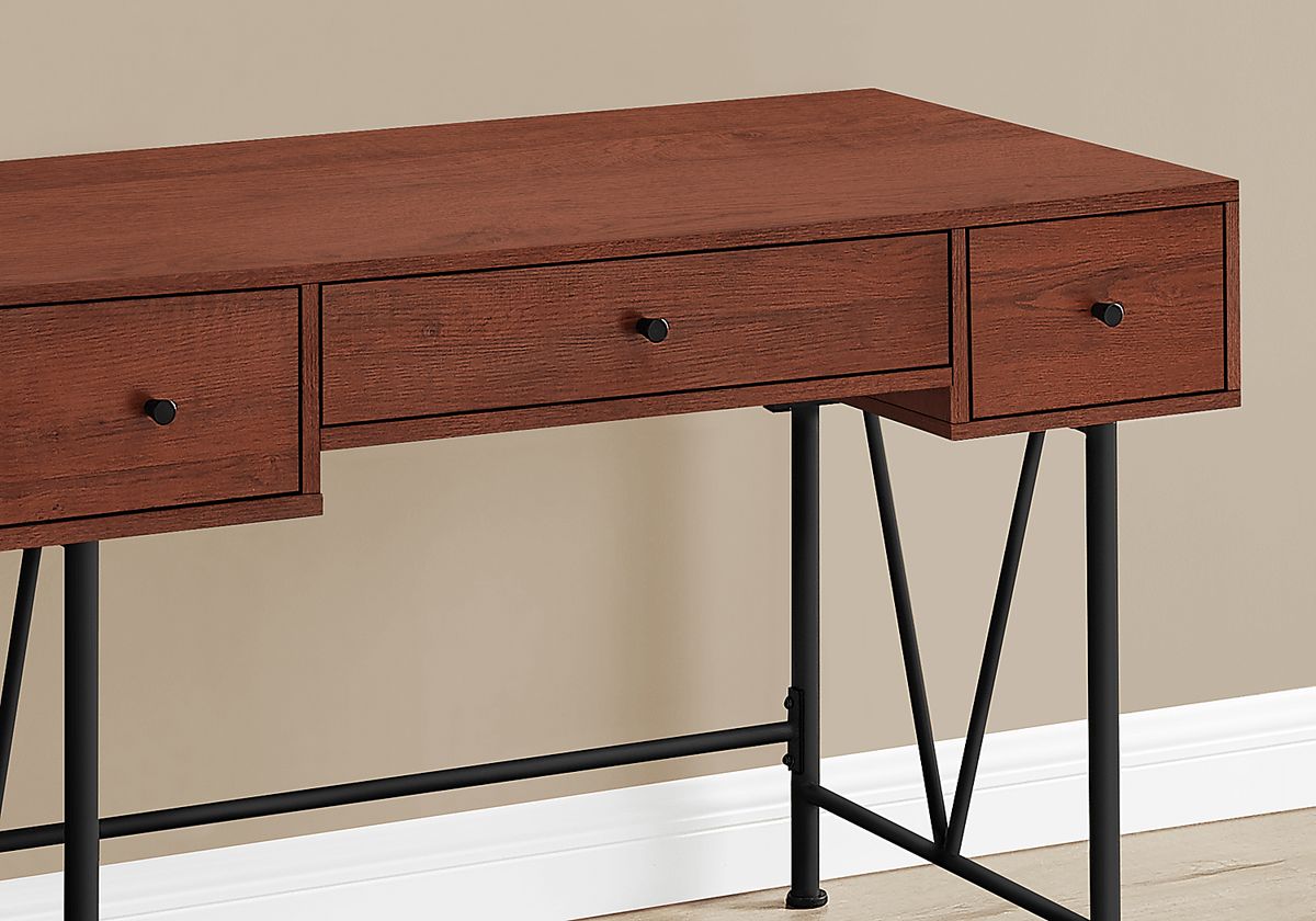 Winterthure Cherry Dark Wood Desk | Rooms to Go