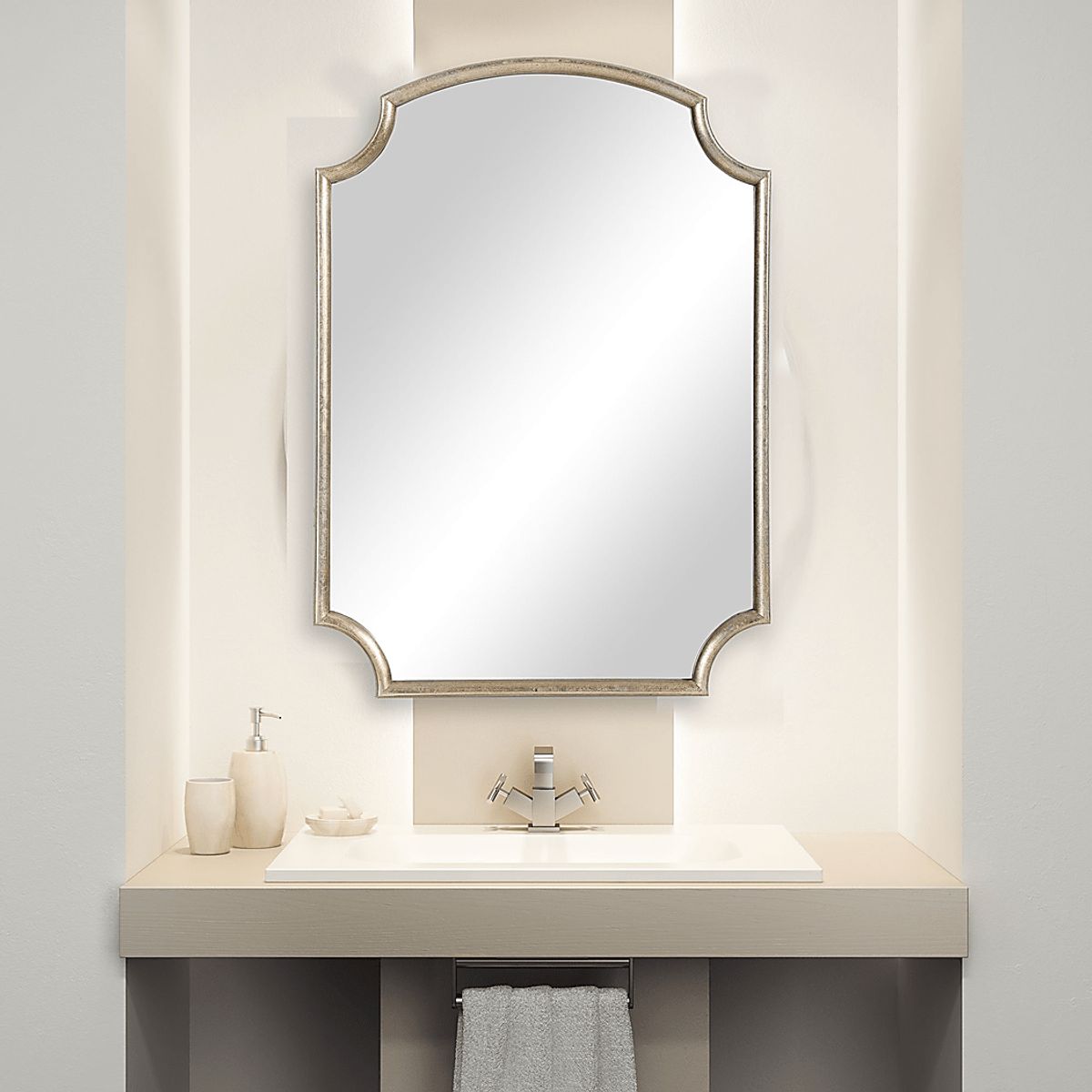 Wirtcrest Champagne Colors Mirror | Rooms to Go