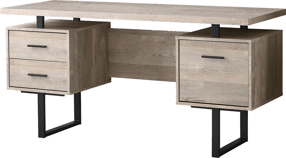 Wisterwood Taupe Colors,Light Wood Desk | Rooms to Go