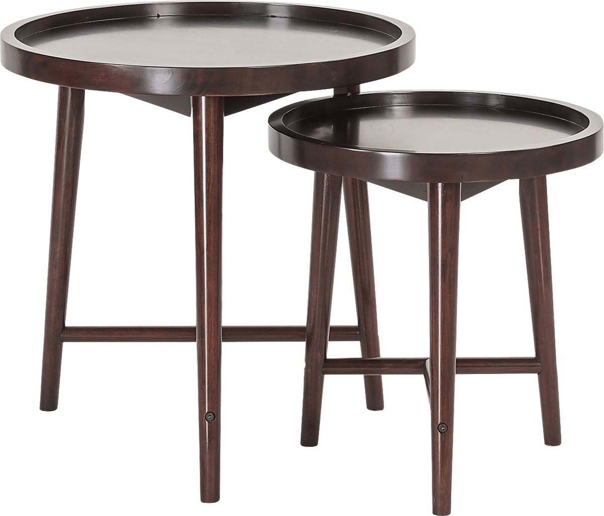 Woodhull Ebony Black Nesting Tables | Rooms to Go