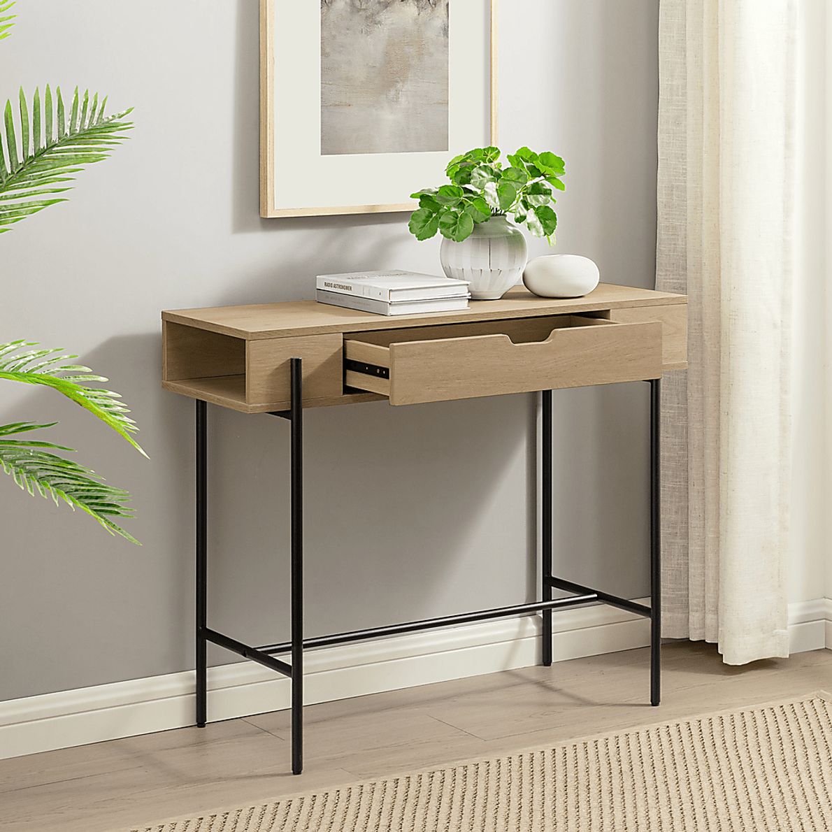 Woodkerr Oak Sofa Table - Rooms To Go