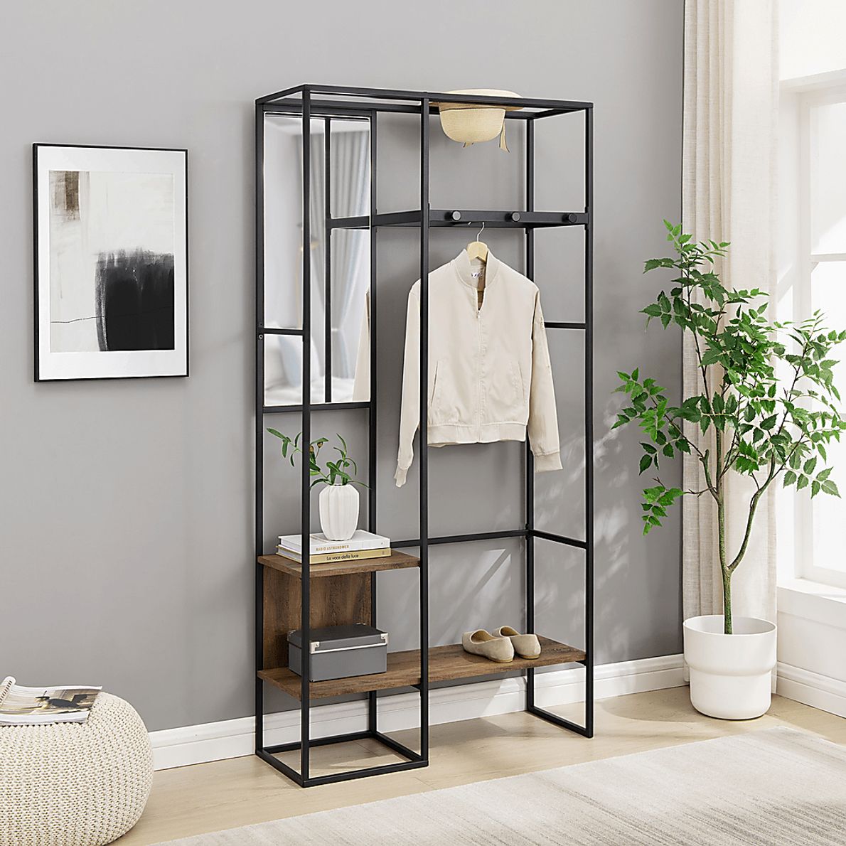 Woodknoll Oak Hall Tree - Rooms To Go