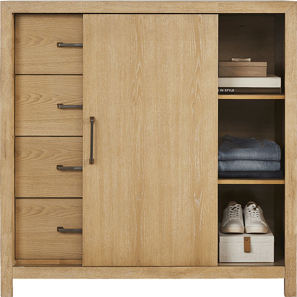 Woodley Natural Light Wood Gentleman'S Chest | Rooms to Go