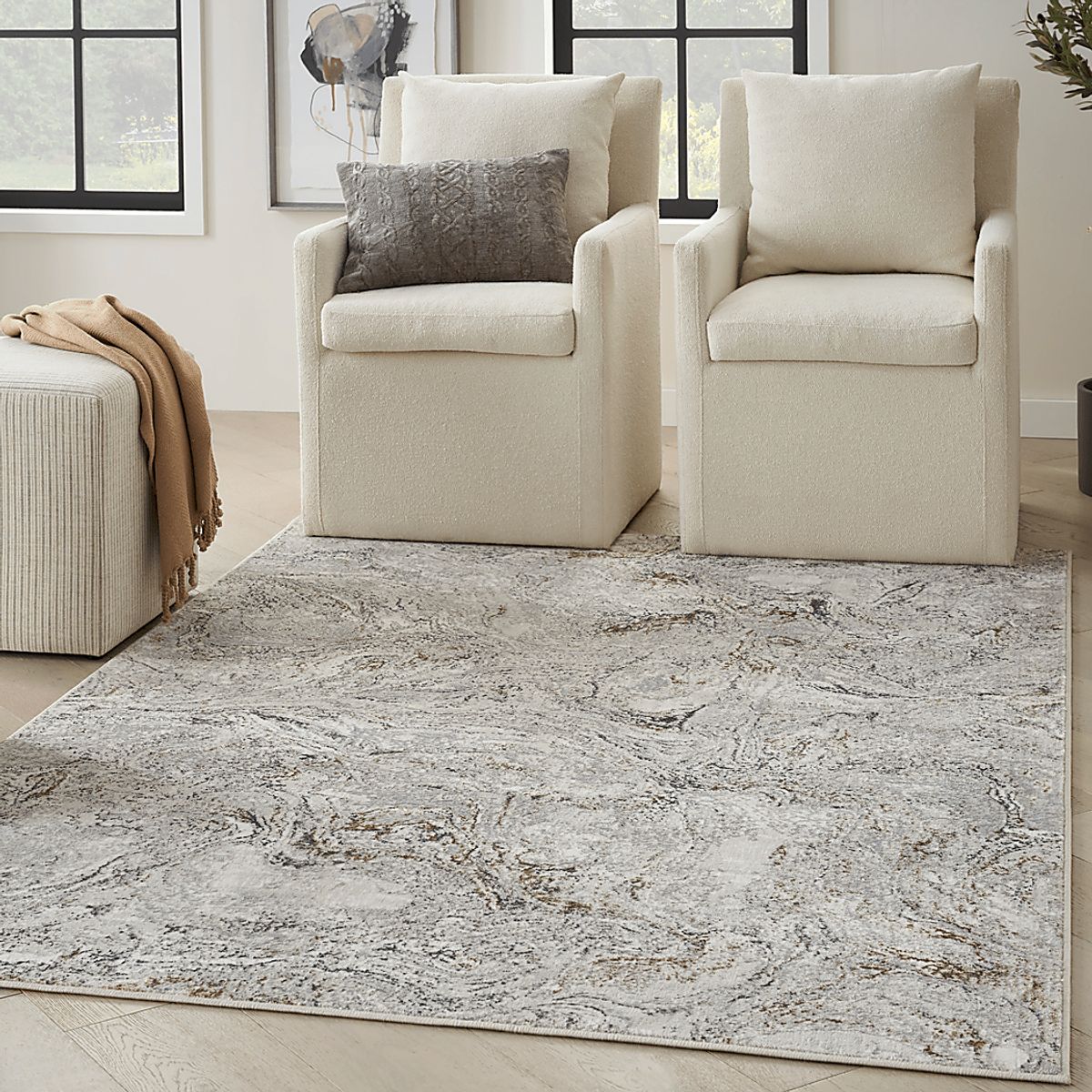 Woodport Gray Rugs | Rooms to Go