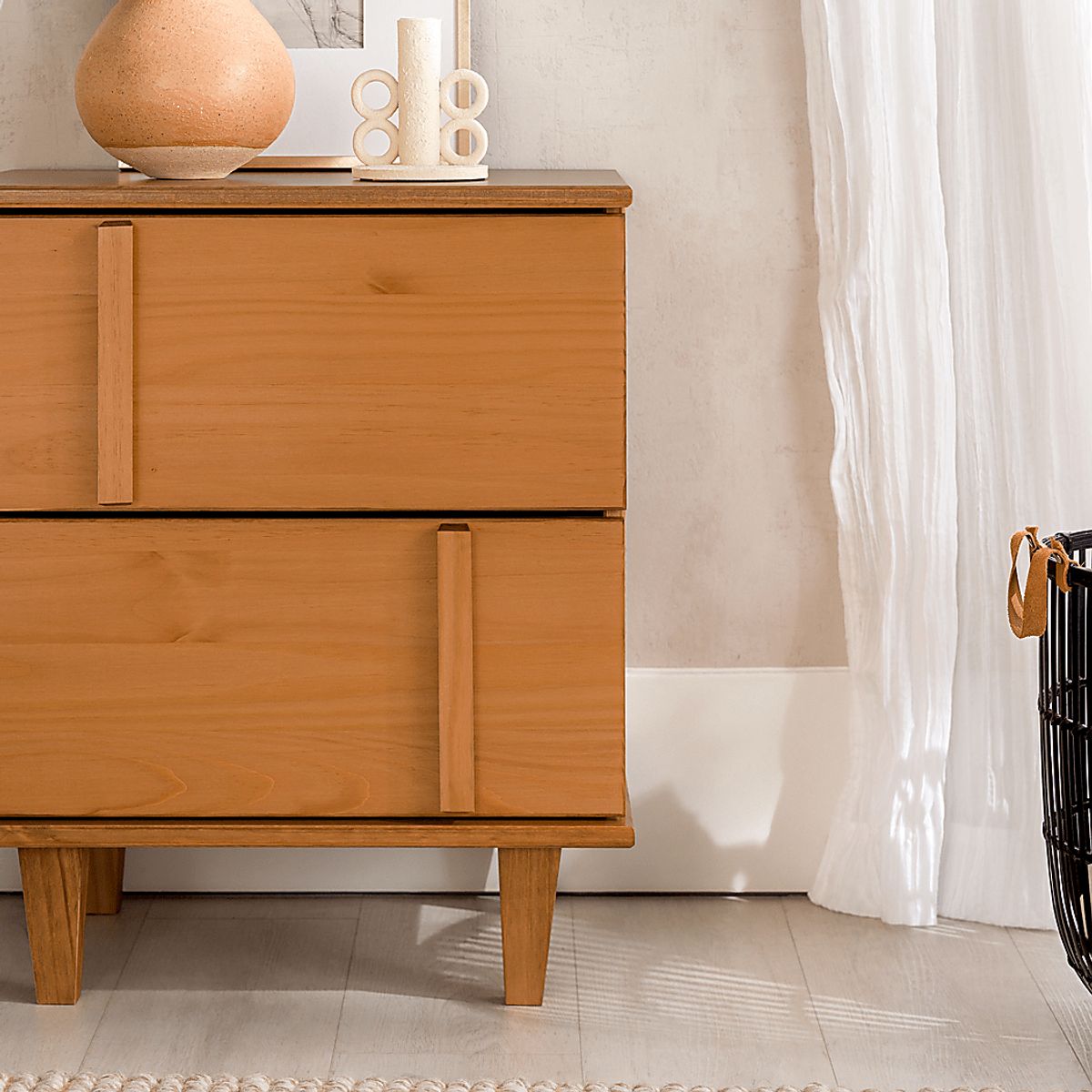 Woodviolet Caramel Light Wood Nightstand | Rooms to Go