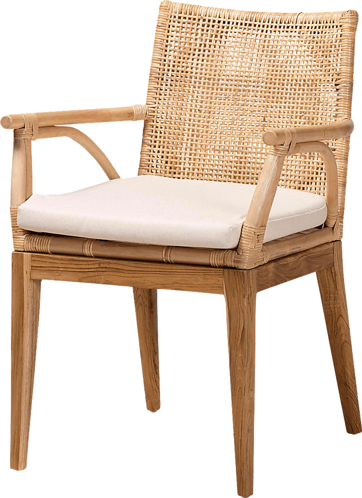 Woolfenden Natural Beige,White Cotton,Polyester Fabric Arm Chair ...