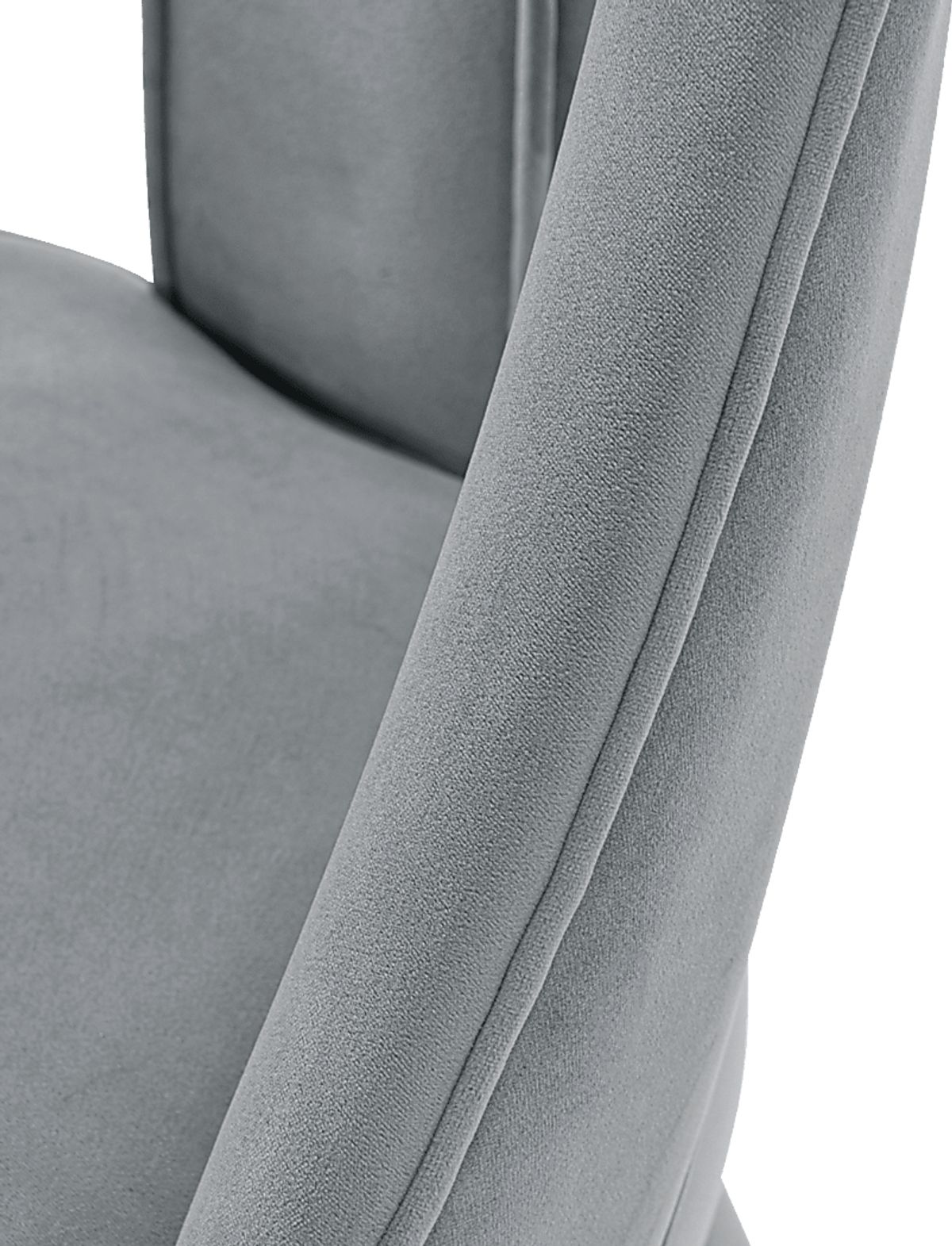 Woronoco Gray Velvet Plush Dining Chair | Rooms to Go