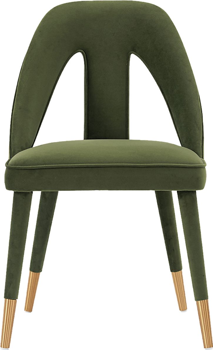 Woronoco Olive Green Velvet Plush Dining Chair - Rooms To Go