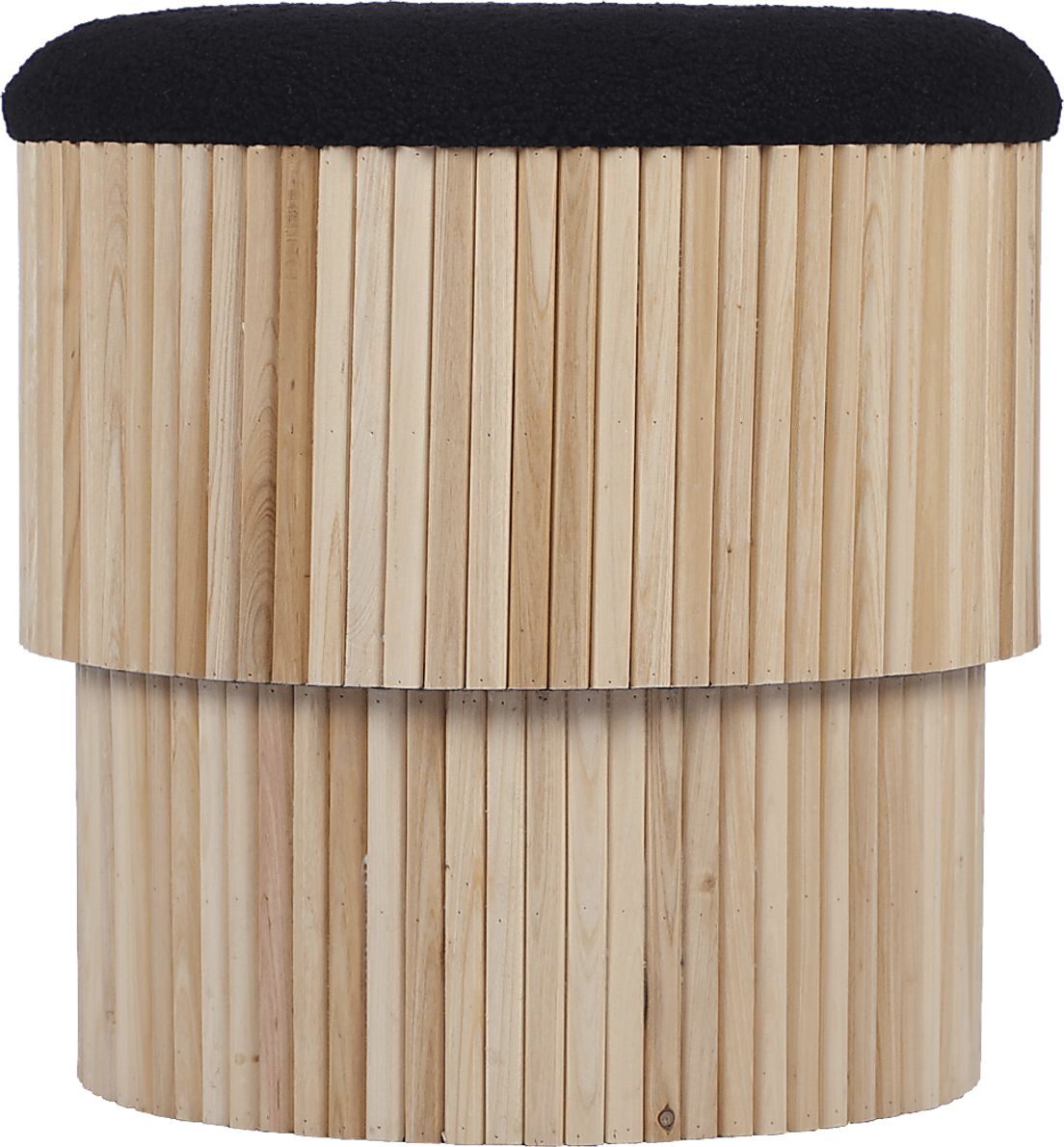 Wyckoff I Black Polyester Fabric Ottoman - Rooms To Go