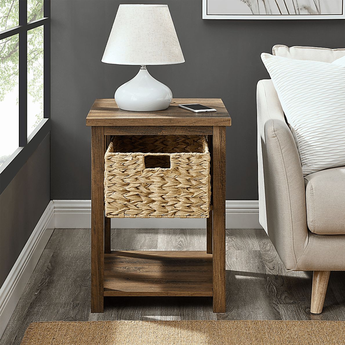 Wylam Barnwood End Table - Rooms To Go