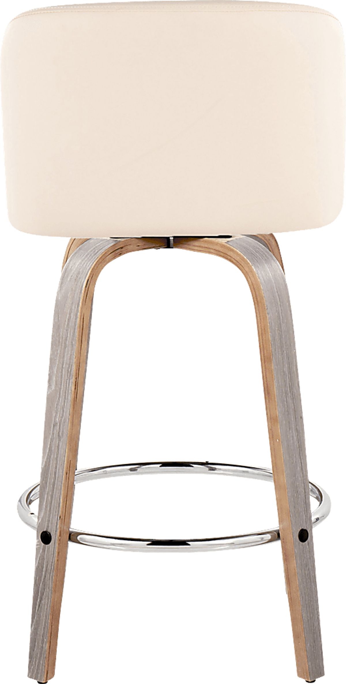 Wymering IV Light Gray Cream Beige Polyurethane Fabric Counter Height ...