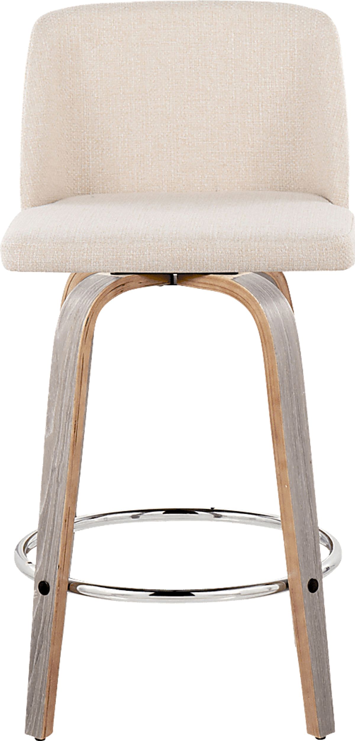 Wymering IV Light Gray Cream Beige Polyester Blend Counter Height Stool ...